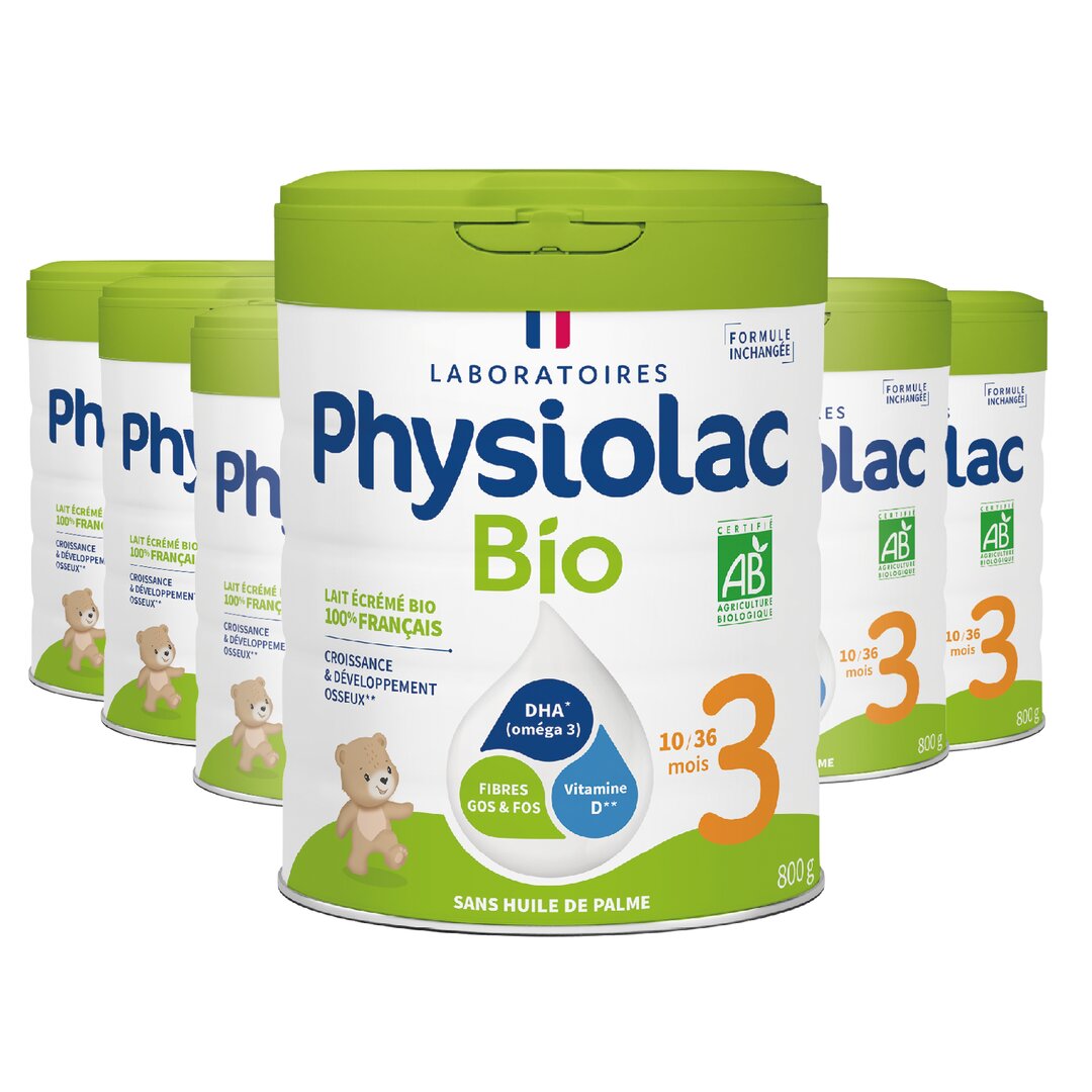 Achat de lait infantile bio en ligne. Livraison offerte dès 59€ | Physiolac