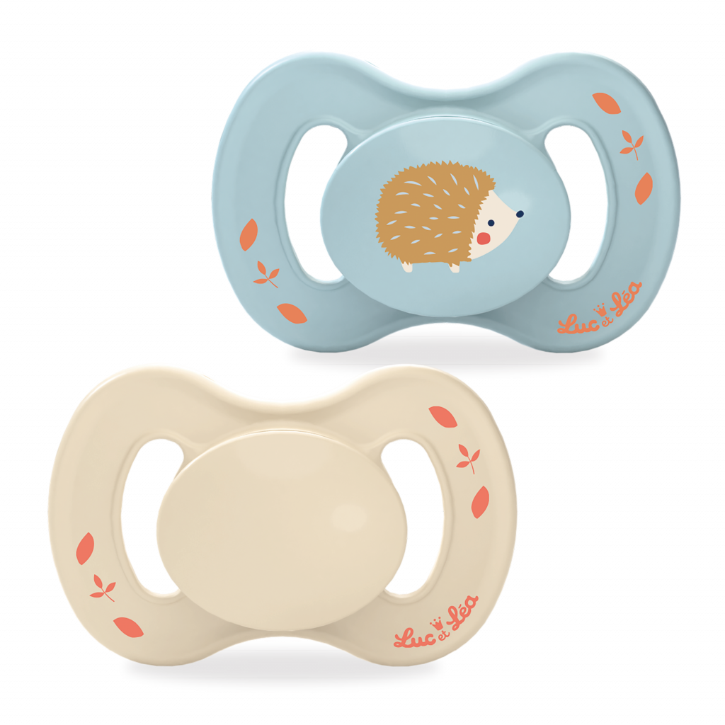 Sucettes bébé anatomiques extra-fines Hérisson | Luc et Léa