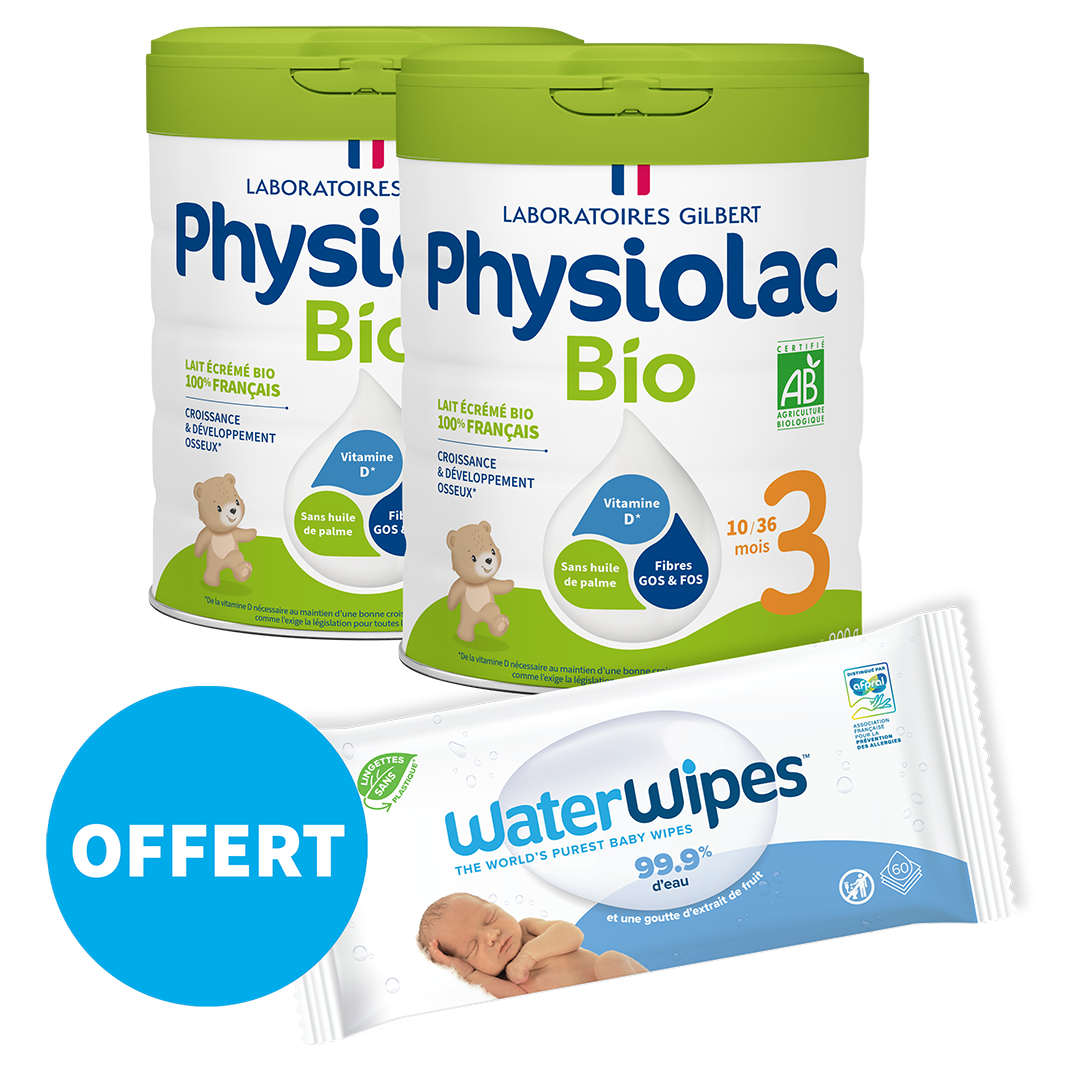 Achat de lait infantile bio en ligne. Livraison offerte dès 59€ | Physiolac